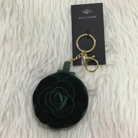 unkown | Accessories | Green Rose Bag Charm Key Chain Mirror | Poshmark